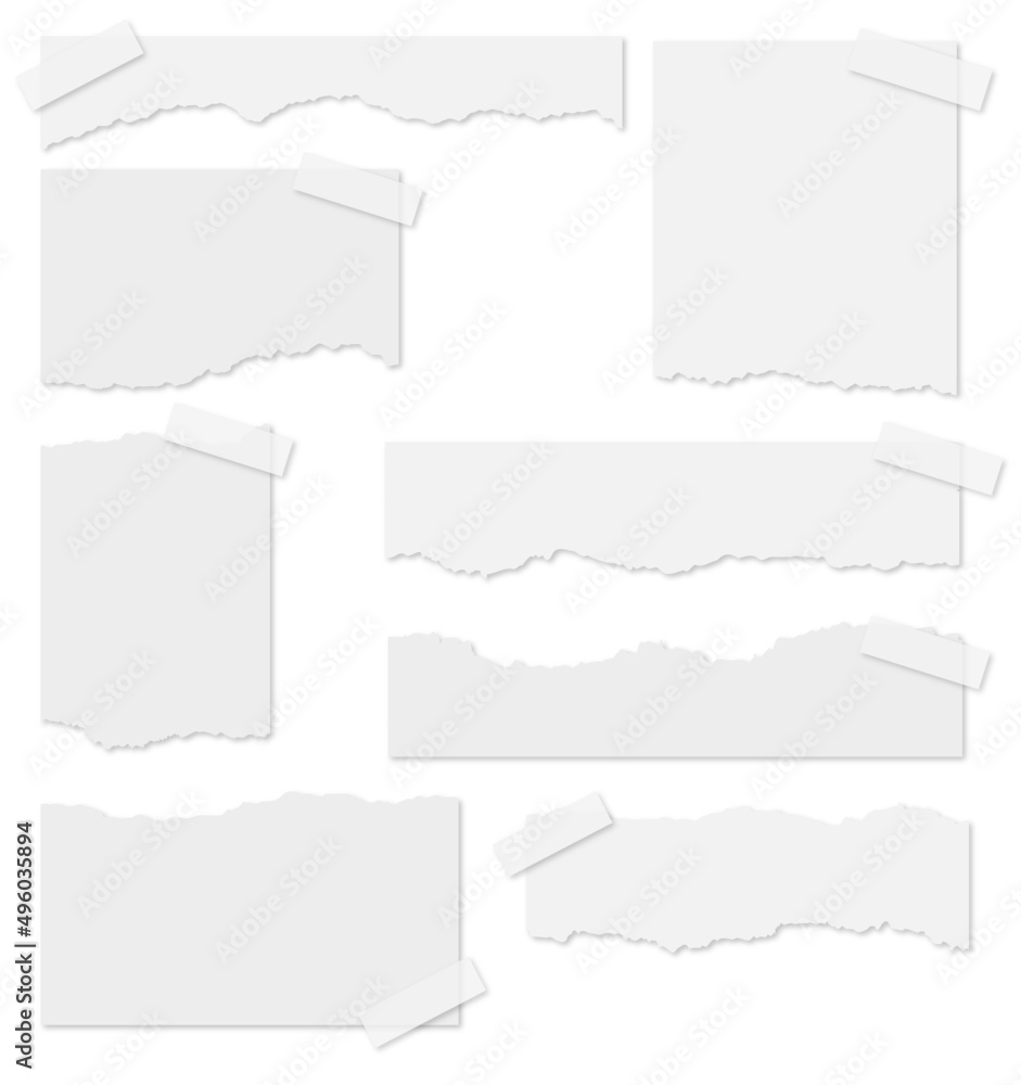 Torn Paper Mockup / Ai Illustrator / Editable Stock Vector | Adobe Stock