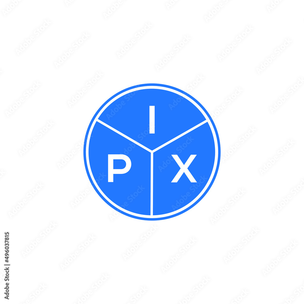 IPX letter logo design on White background. IPX creative Circle letter ...