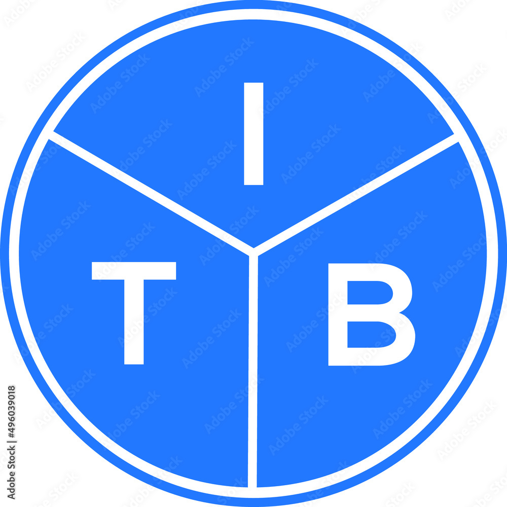 ITB letter logo design on White background. ITB creative Circle letter ...
