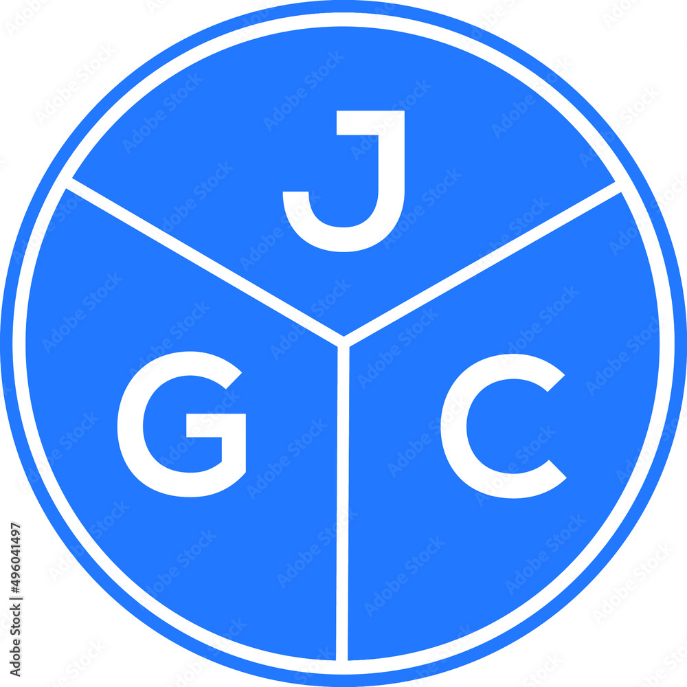 JGC letter logo design on White background. JGC creative Circle letter ...