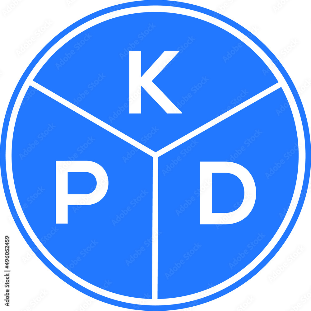 KPD letter logo design on White background. KPD creative Circle letter ...