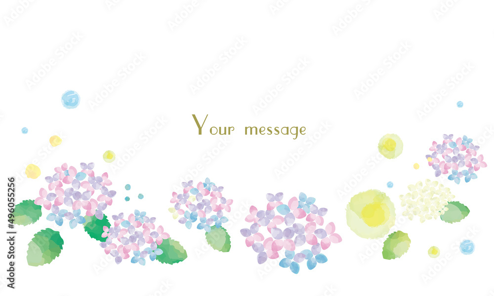 水彩のあじさい背景イラスト Stock Vector Adobe Stock