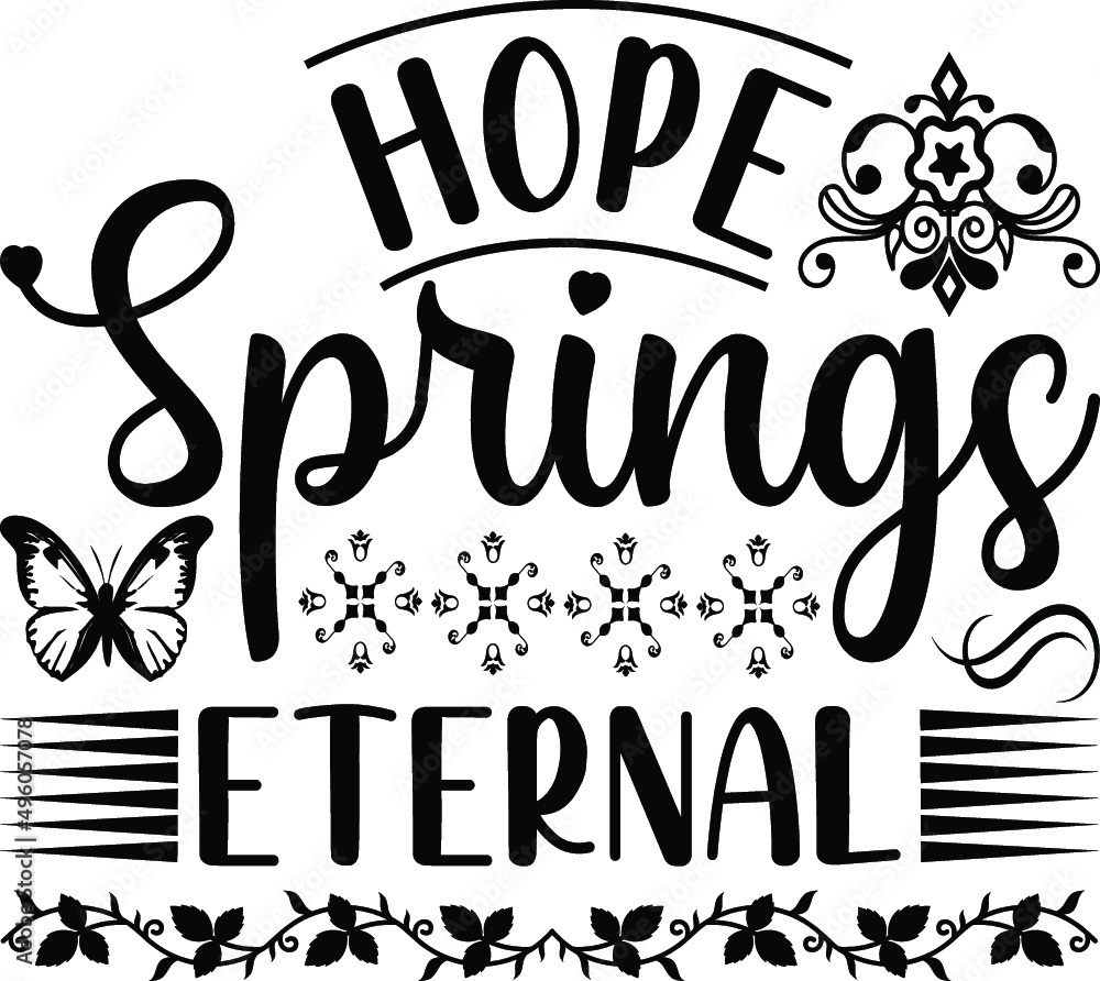 Spring clean. Lettering typography quotes. Funny season slogans ...