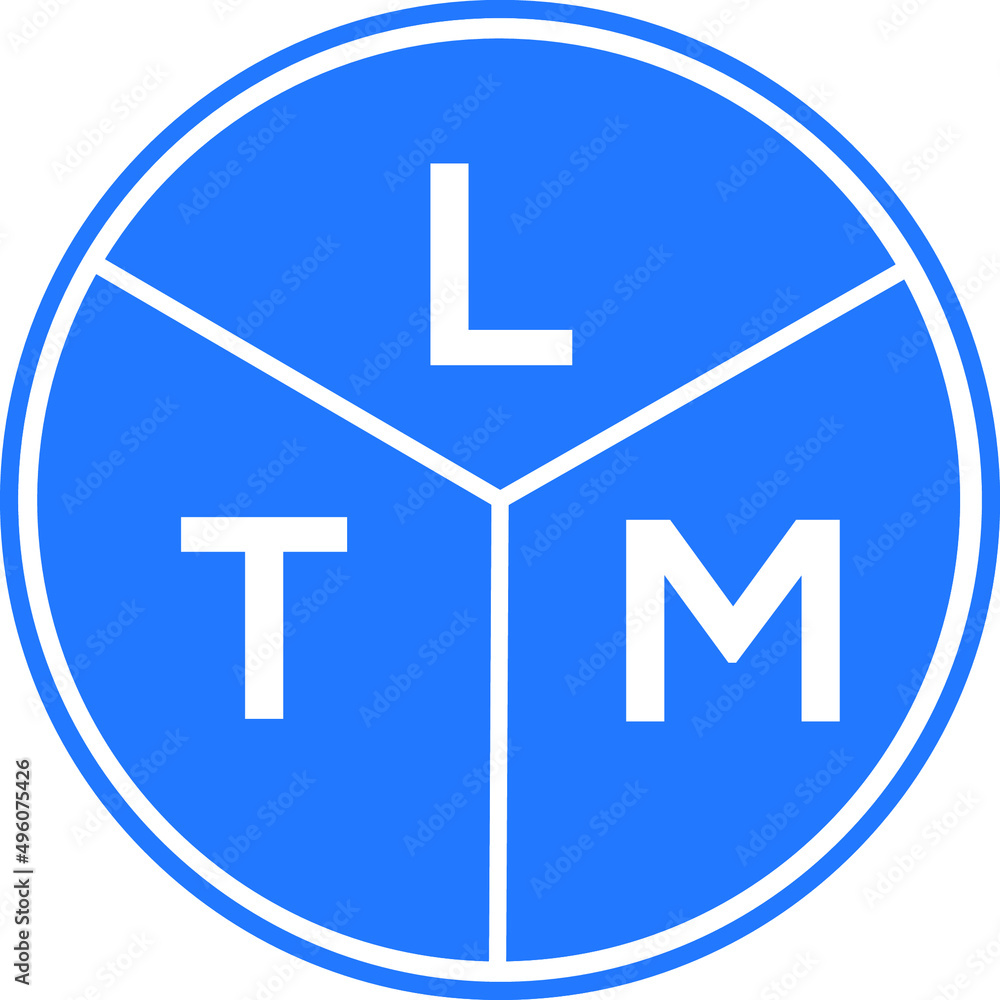 LTM letter logo design on white background. LTM creative circle letter ...