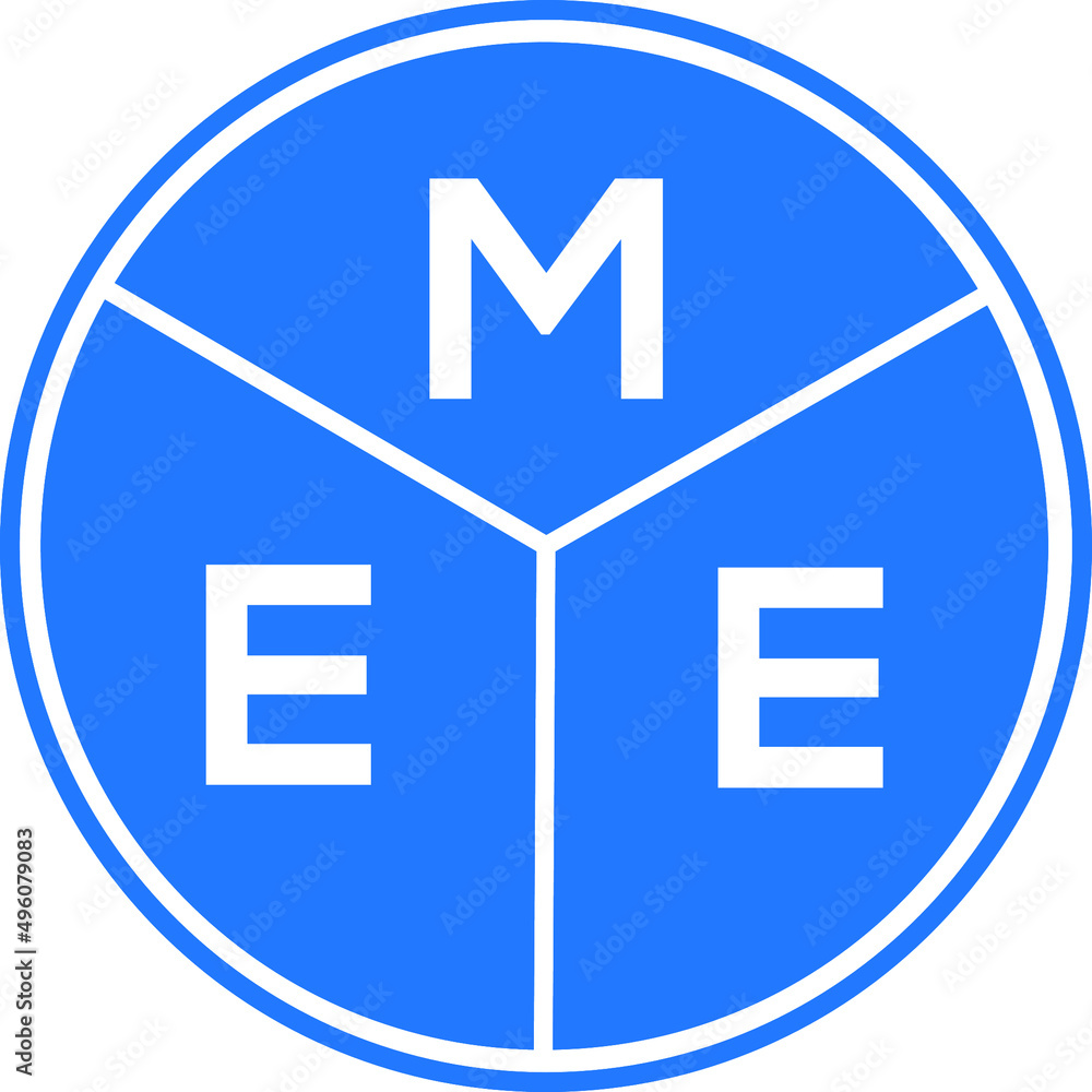 Vecteur Stock MEE letter logo design on white background. MEE creative ...