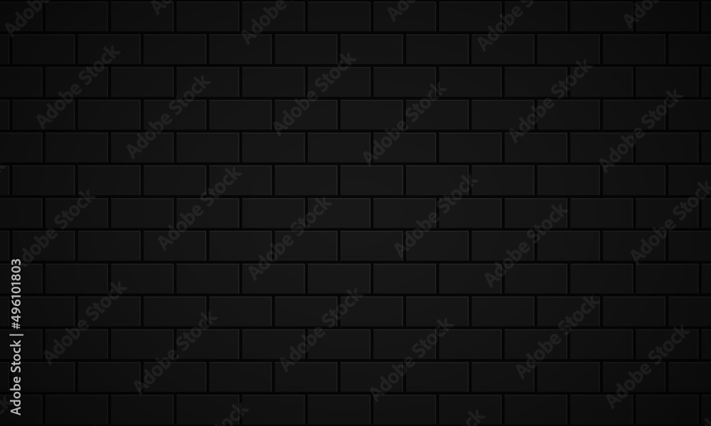 Brick Black Wall Texture Background Dark Brickwork Pattern Block