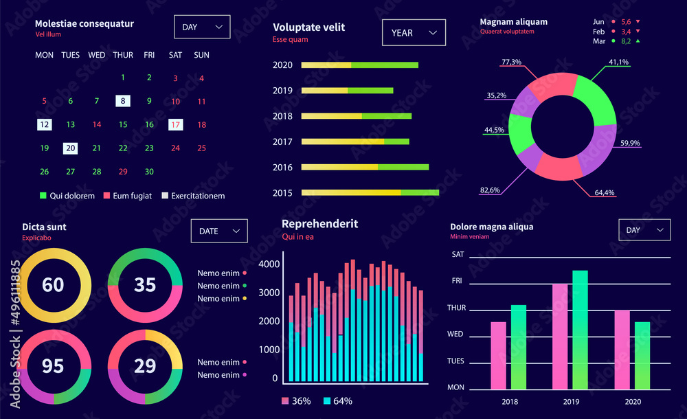Infographic chart vector template. Annual statistics curve graph design ...