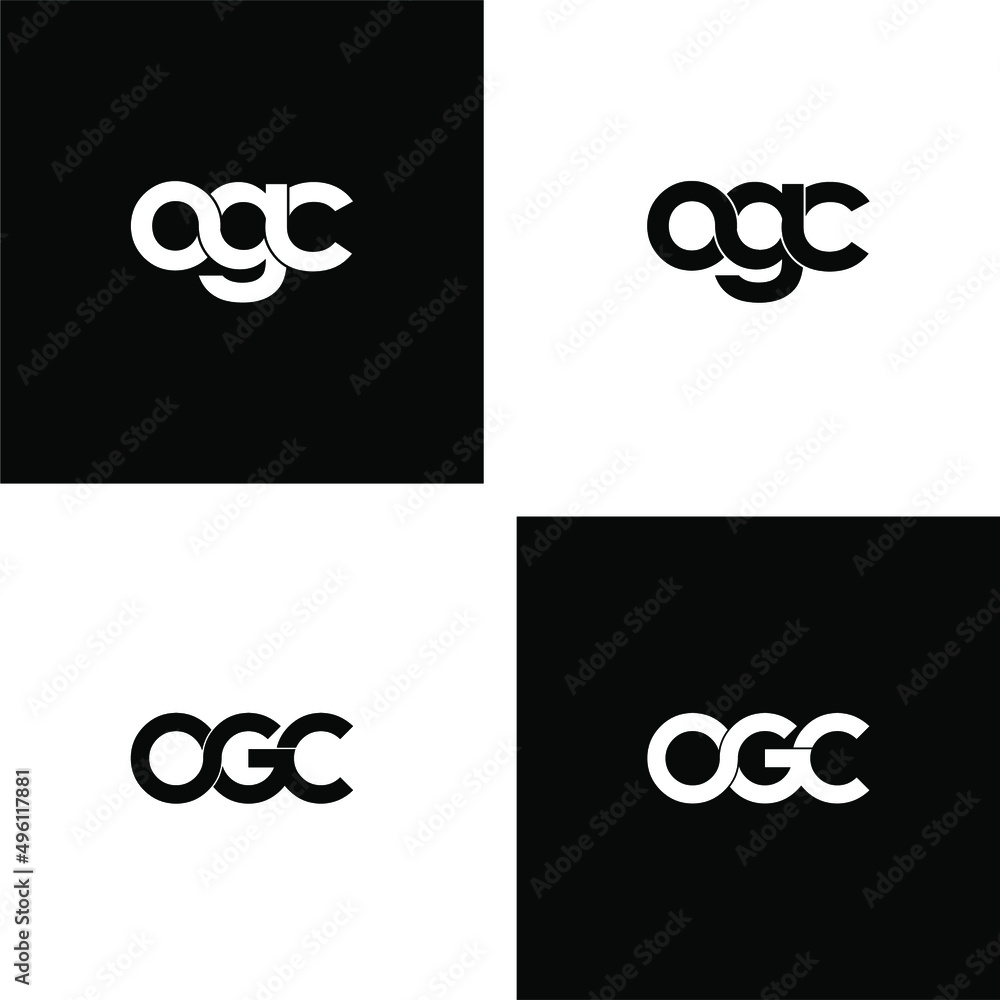 ogc letter original monogram logo design set Stock Vector | Adobe Stock