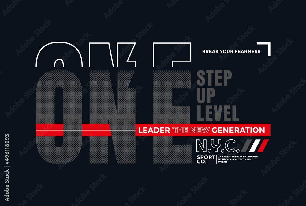 One step up level, NYC, vector illustration motivational quotes ...