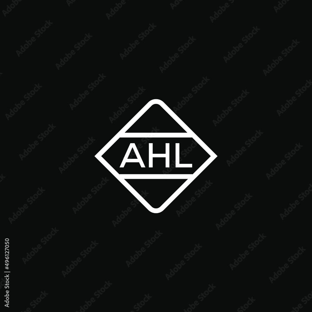 AHL letter design for logo and icon.AHL monogram logo.vector ...