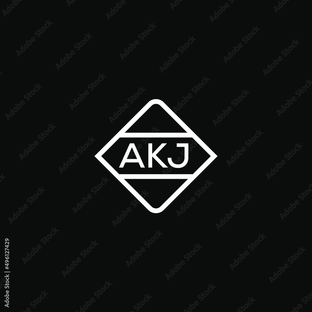 AKJ letter design for logo and icon.AKJ monogram logo.vector ...