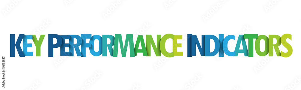 KEY PERFORMANCE INDICATORS colorful vector typography banner Stock ...