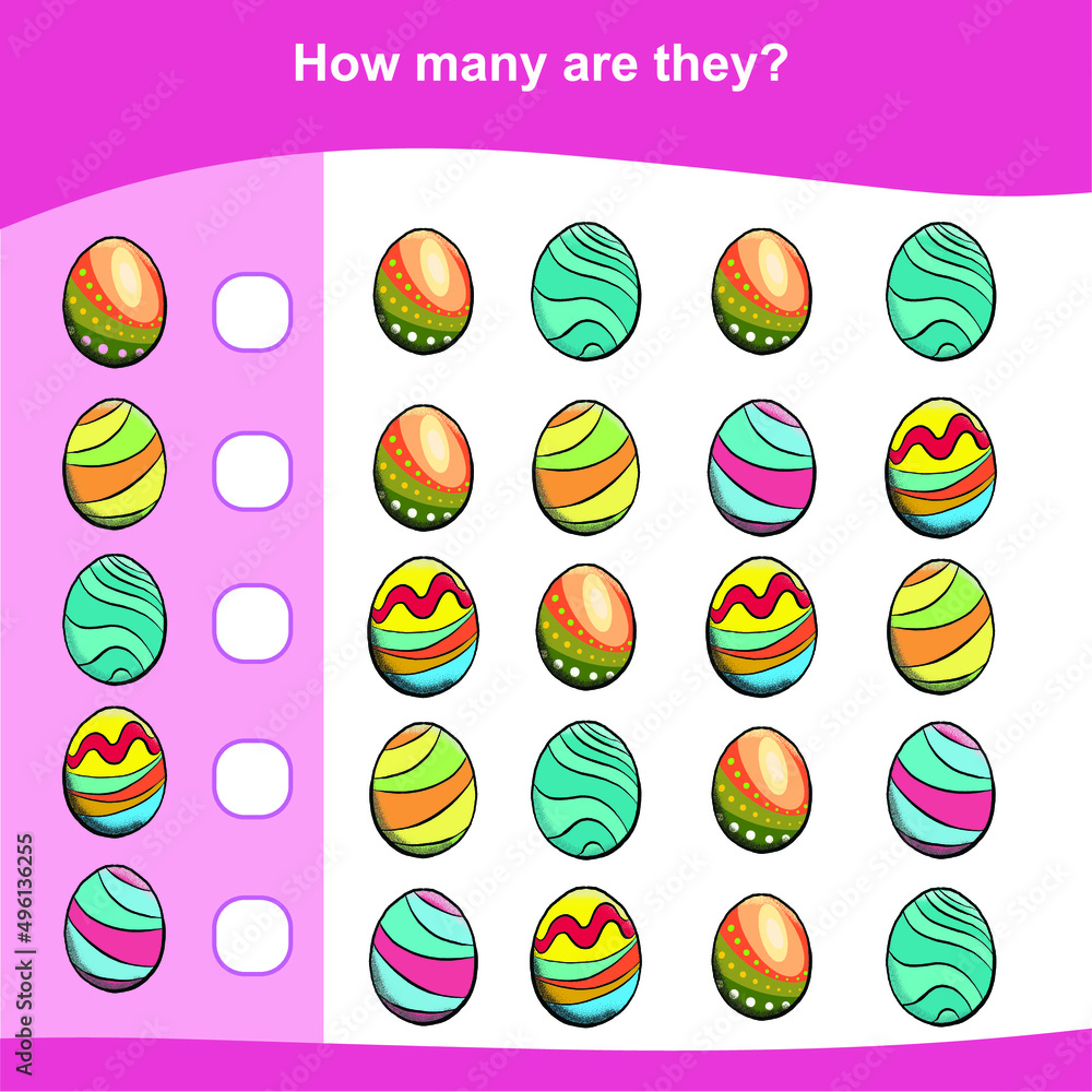 How many are they game. Counting easter items for preschool. Cute math ...