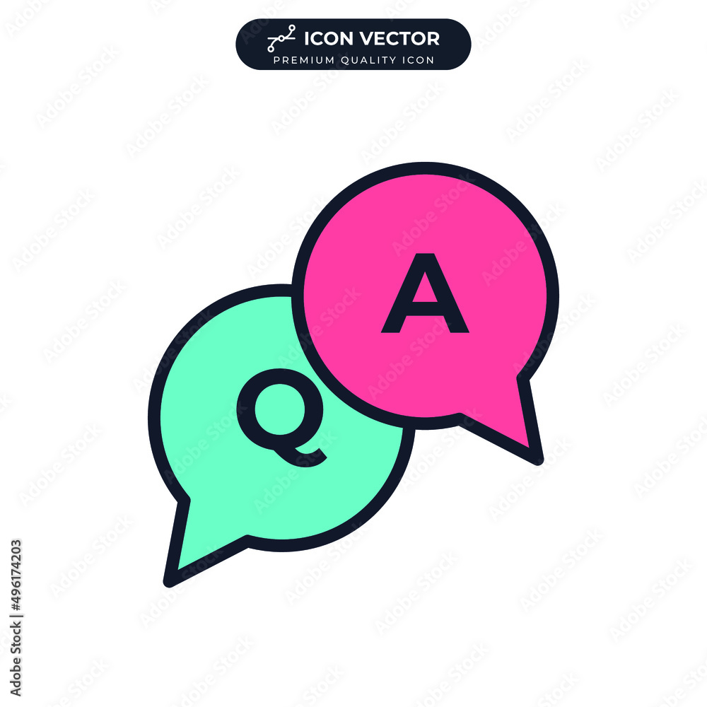 answer question icon symbol template for graphic and web design ...