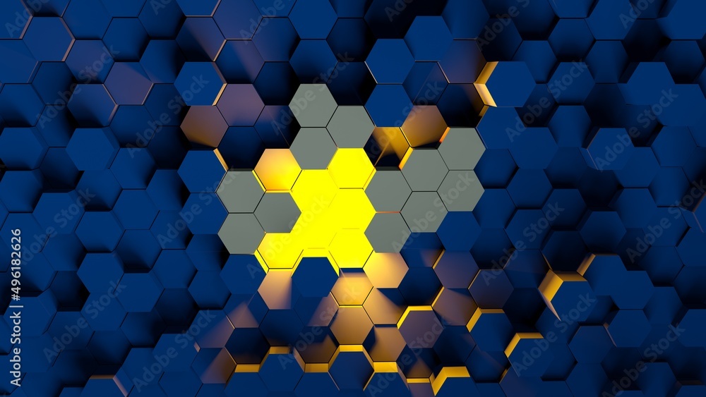 Glowing Hexagon Wallpaper