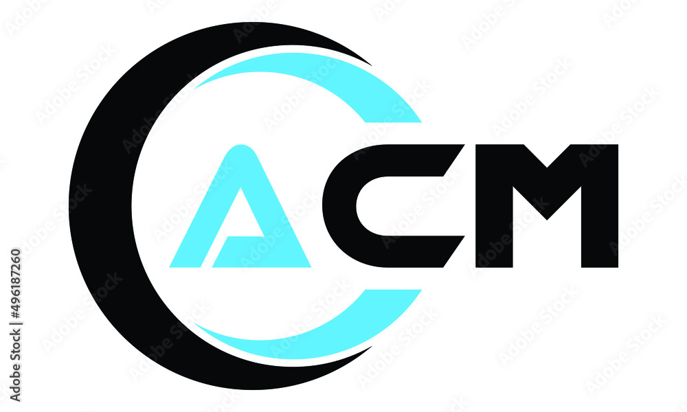 ACM swoosh logo design vector template | monogram logo | abstract logo ...