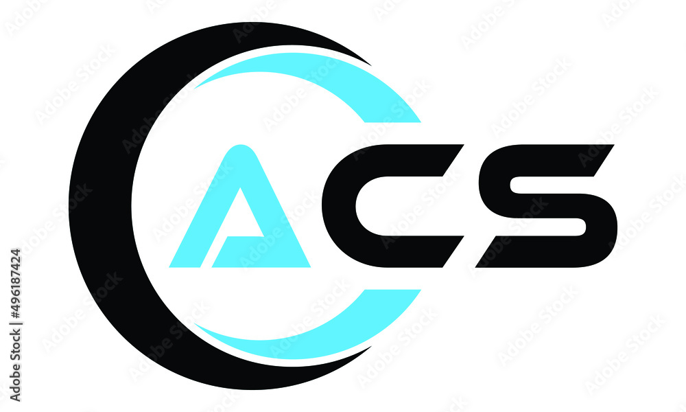 ACS swoosh logo design vector template | monogram logo | abstract logo ...