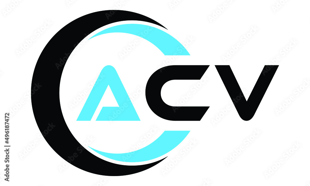 ACV swoosh logo design vector template | monogram logo | abstract logo ...