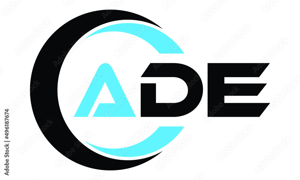 ADE swoosh logo design vector template | monogram logo | abstract logo ...