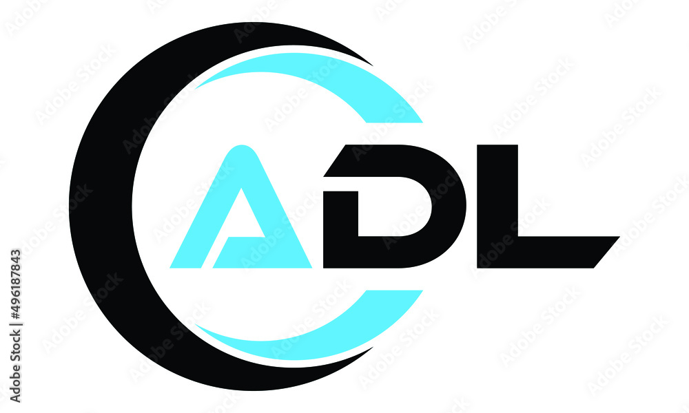 ADL swoosh logo design vector template | monogram logo | abstract logo ...