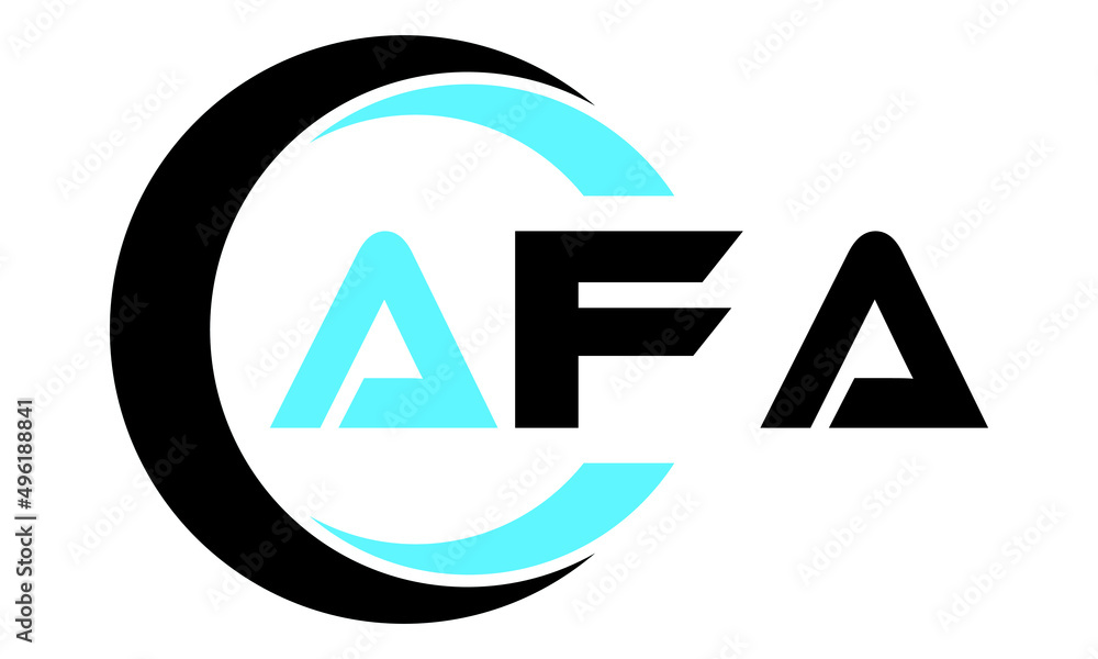 AFA swoosh logo design vector template | monogram logo | abstract logo ...