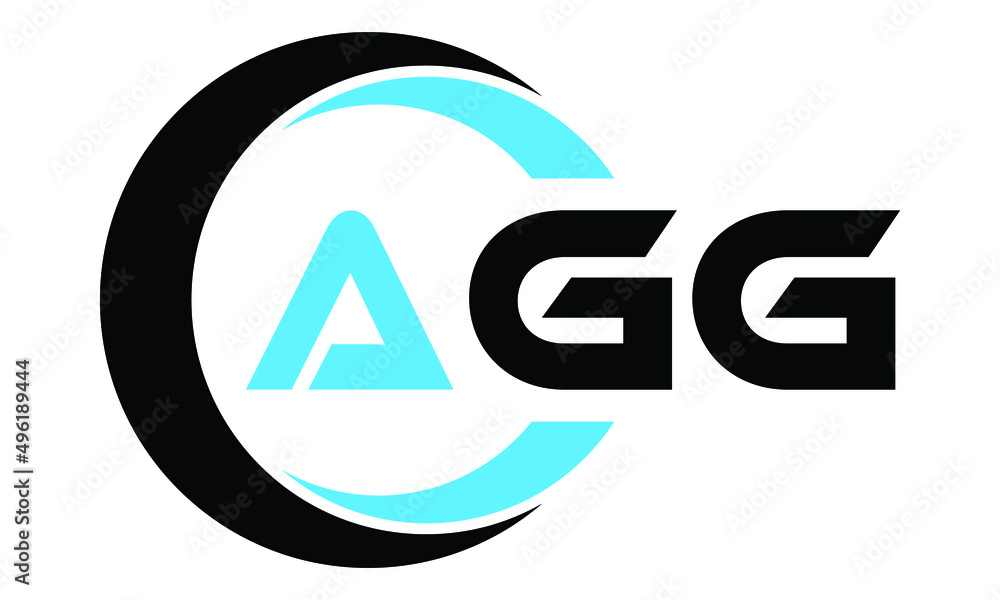 AGG swoosh logo design vector template | monogram logo | abstract logo ...