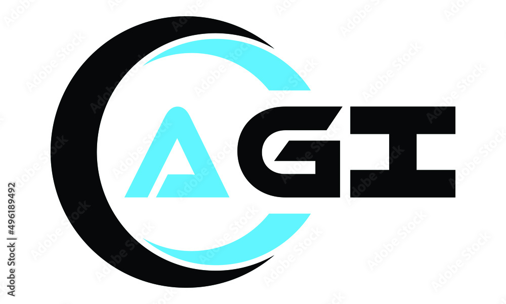AGI swoosh logo design vector template | monogram logo | abstract logo ...