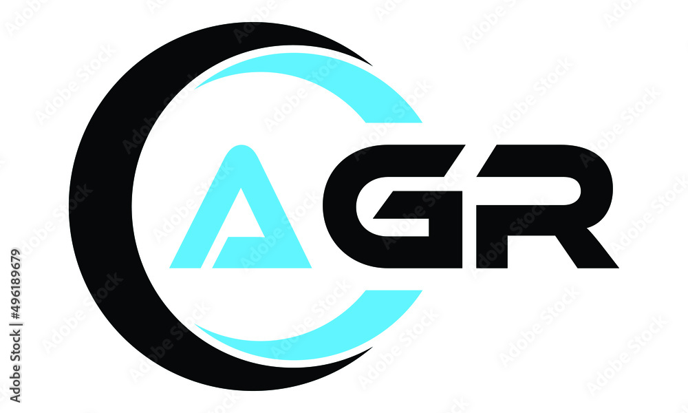 AGR swoosh logo design vector template | monogram logo | abstract logo ...