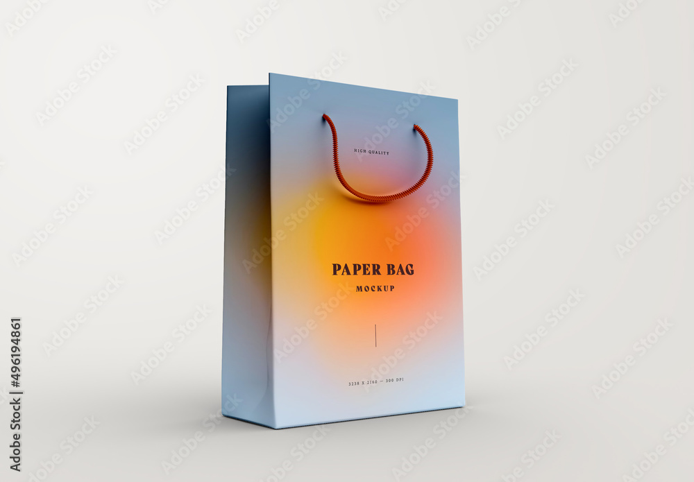 Paper Bag Mockup Stock Template | Adobe Stock