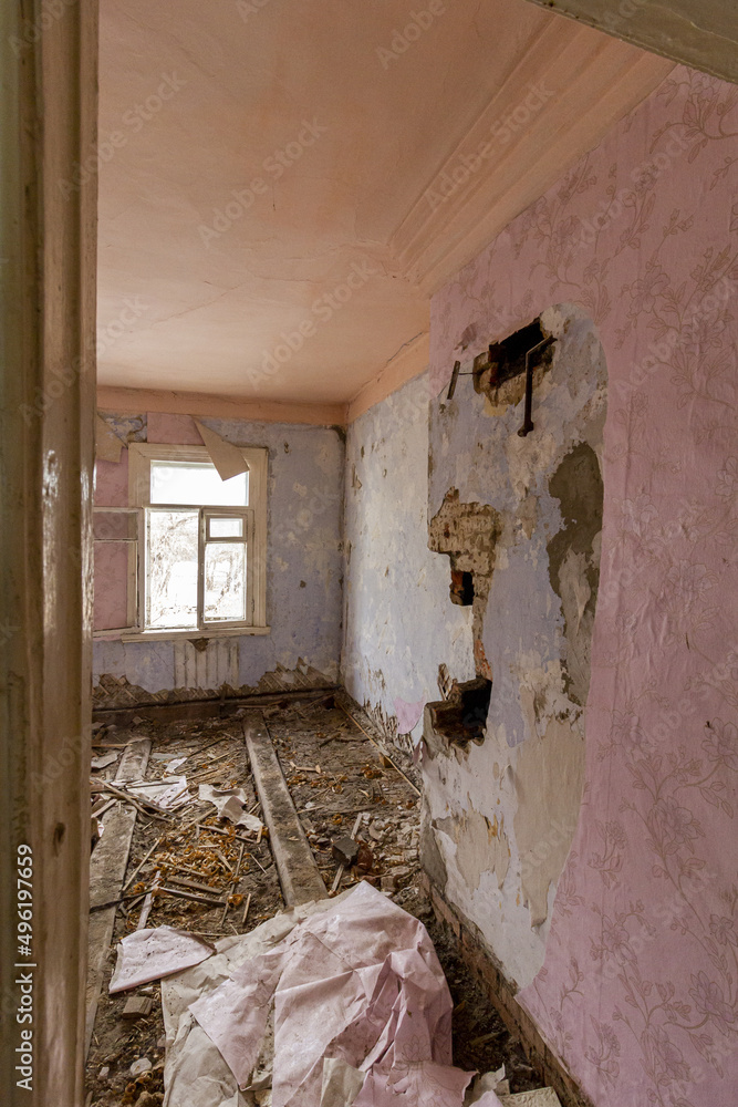 The home furnace is destroyed by an explosion. Destroyed by an ...