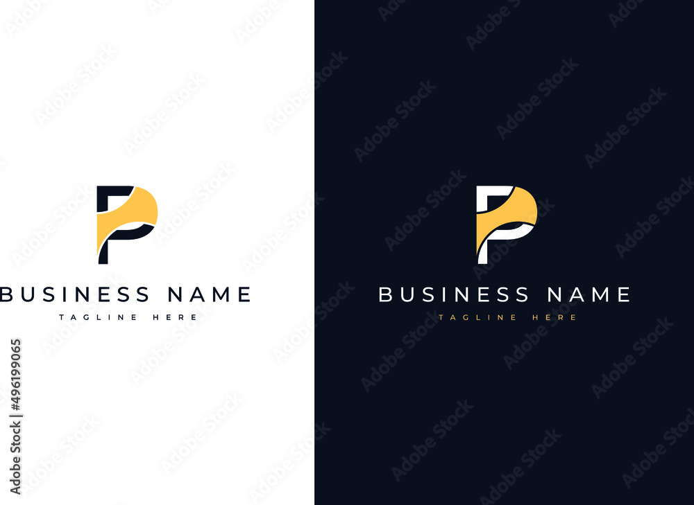 Minimal and Modern initial letter P logo design for Brand identity ...