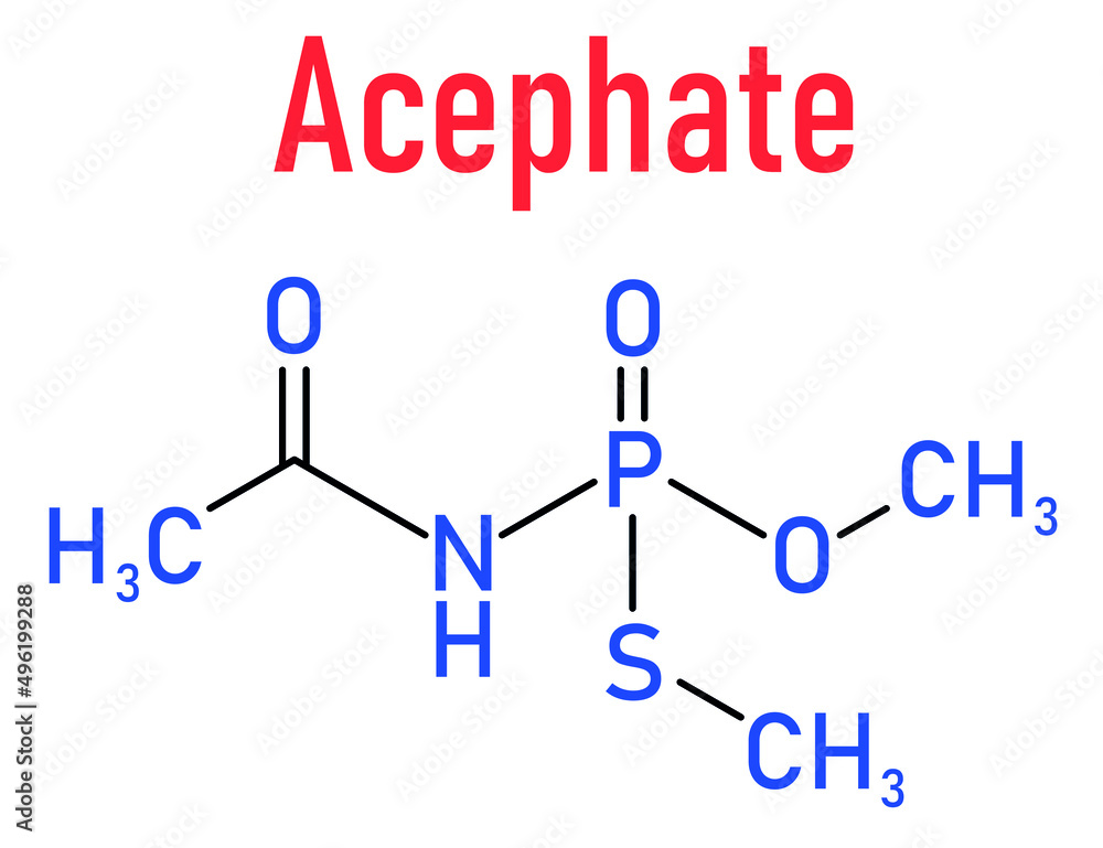 Acephate insecticide molecule. Skeletal formula. Stock Vector | Adobe Stock