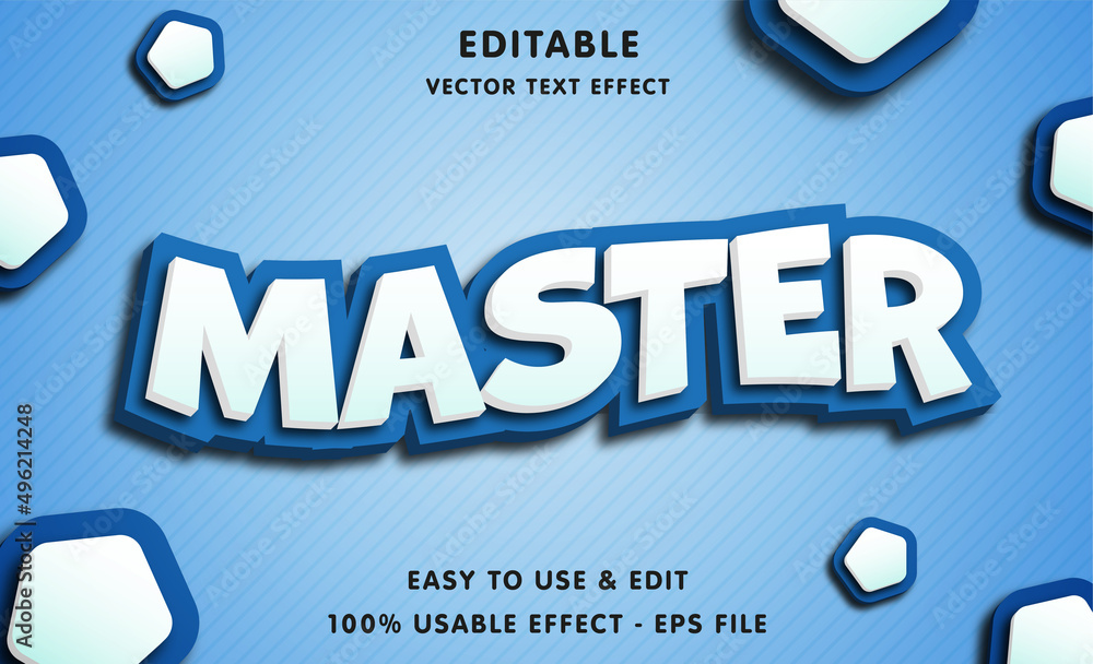 master editable text effect with modern and simple style, usable for ...
