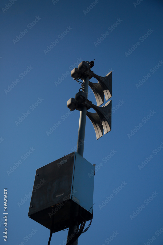 salvador, bahia, brazil - march 31, 2022: siren for evacuation warning ...