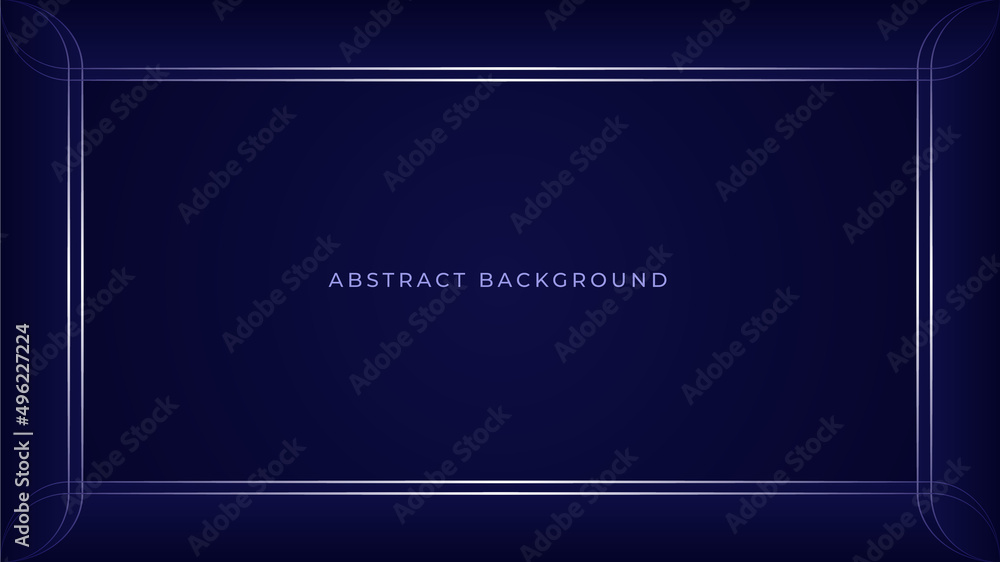 dark blue gradient background with light lines. Minimalist premium ...