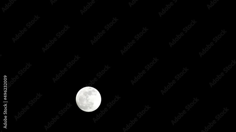 Vidéo Stock Moon Timelapse, Stock time lapse : Full moon rise in dark ...