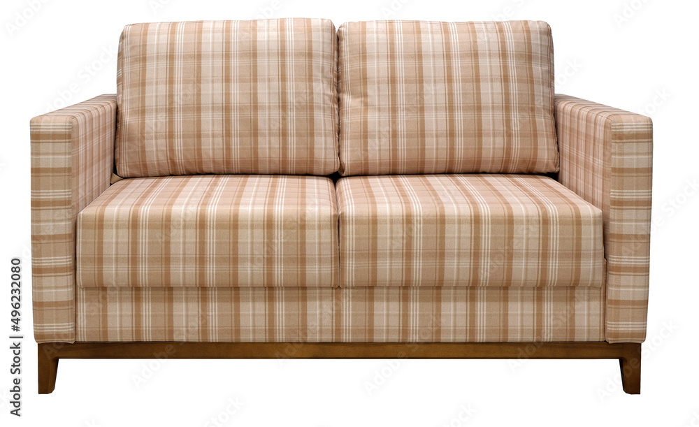 Sofa isolated on white background. Back view. Including clipping path ...