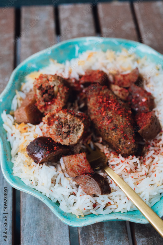Kibbe Summaqiyeh, kibbeh in sumac stock, meatball recipe from Aleppo ...