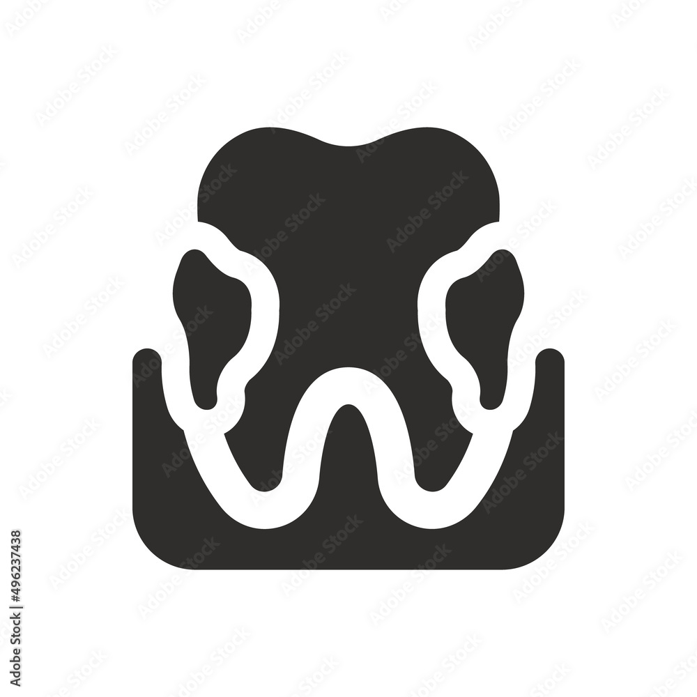 Dental gum icon on white background Stock Vector | Adobe Stock