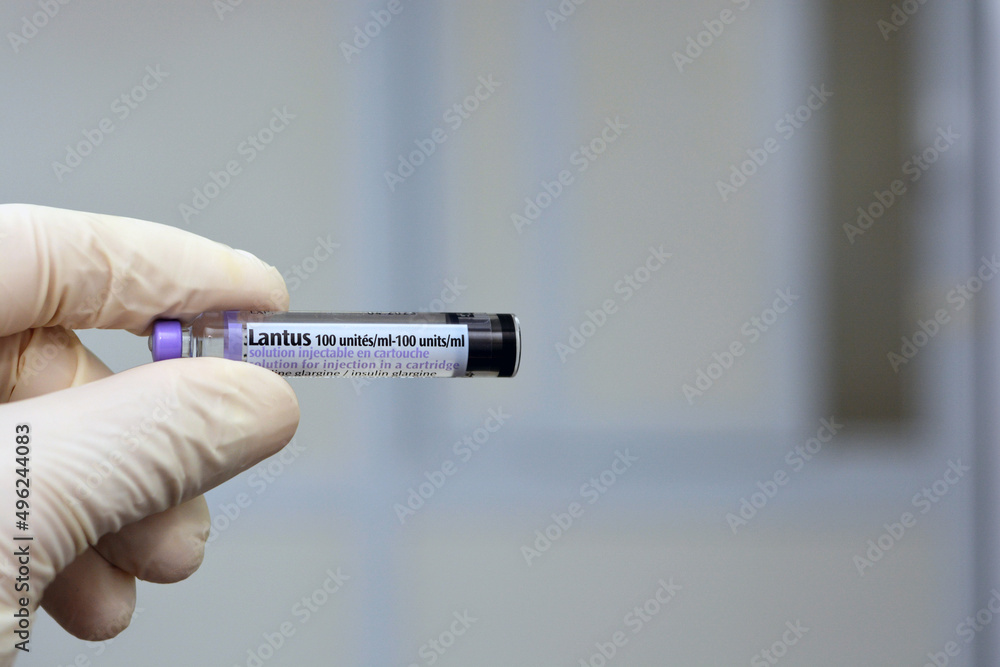 Stockfoto Cairo, Egypt, May 17 2021. Lantus (insulin glargine injection ...
