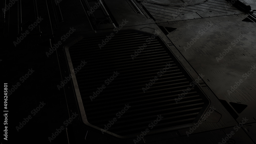 Black, Tech Wallpaper with Futuristic 3D Panels. Dark, Sci-Fi style. 3D ...