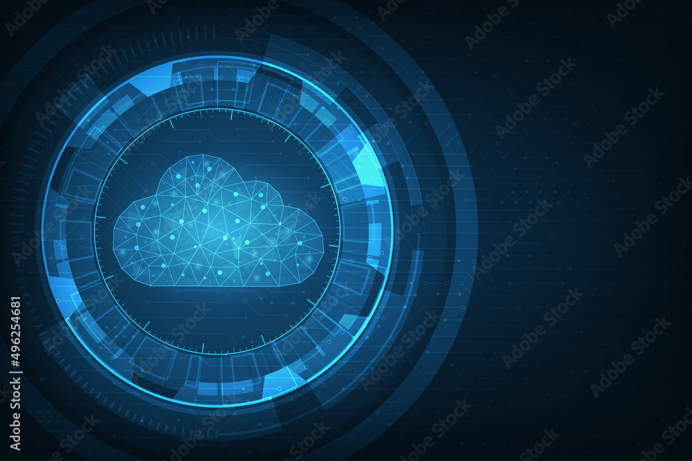 Vector cloud computing concept. Abstract technology background. Stock ...