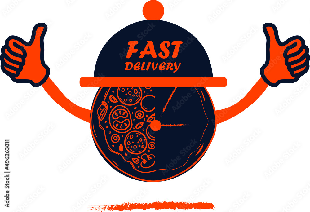 The original vector emblem of fast food establishments and delivery ...