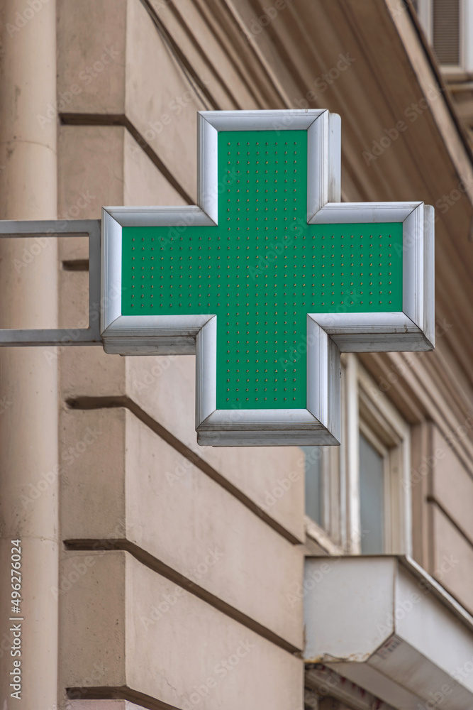 Green Cross Sign Stock Photo | Adobe Stock