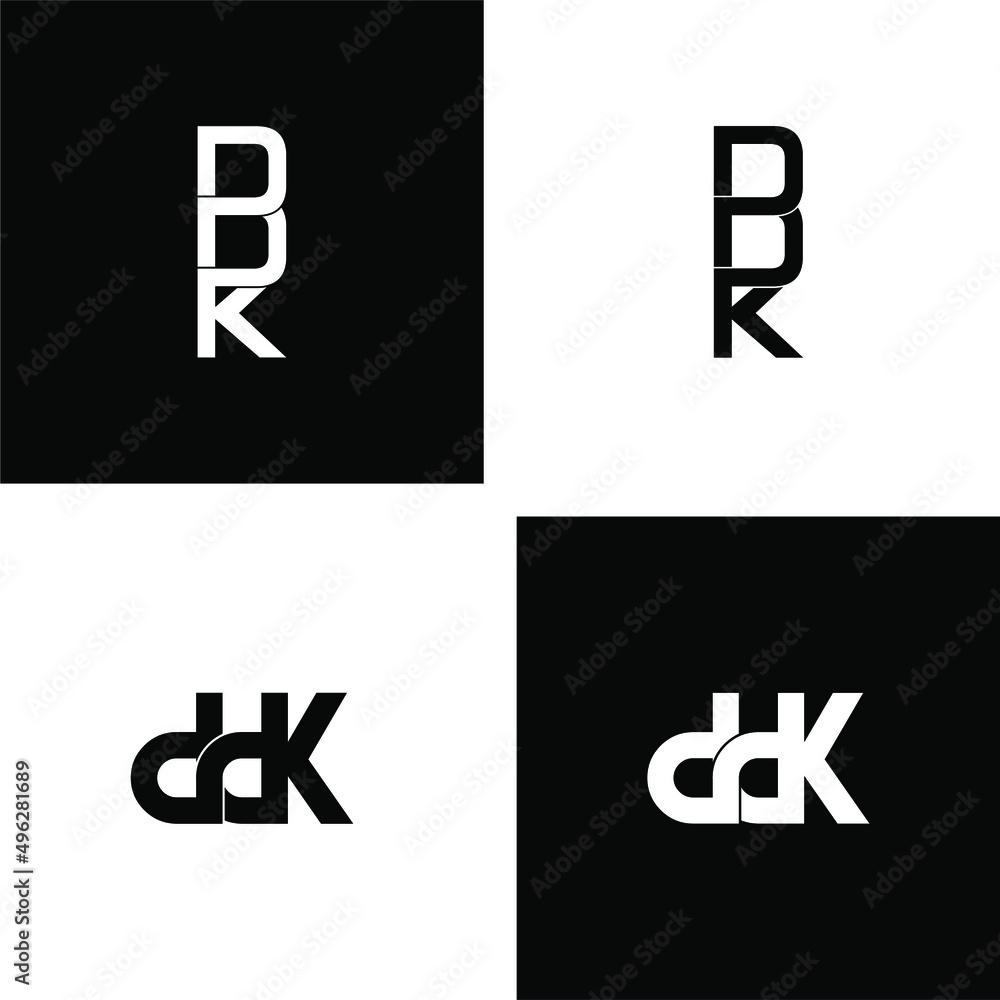 ddk letter original monogram logo design set Stock Vector | Adobe Stock