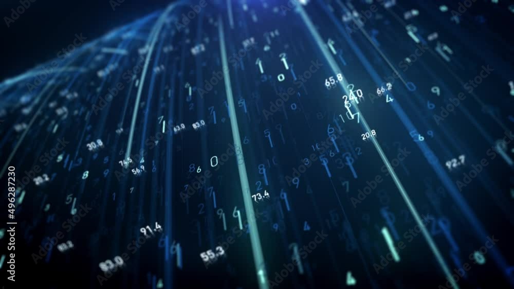 Vidéo Stock Big Data Digital Business Hitech Background/ 4k animation ...