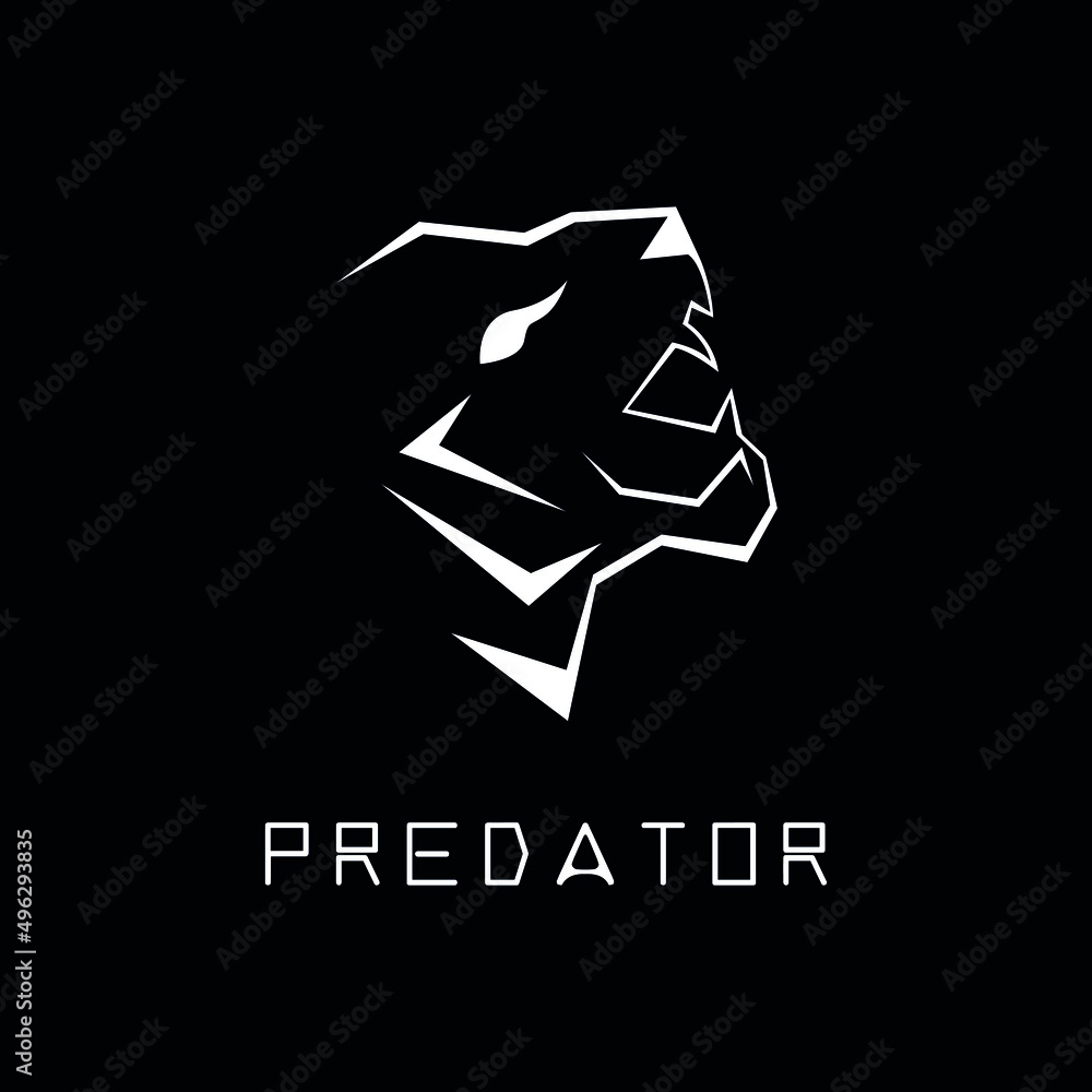 Vectorized animal logo with space for company name, predator animal ...