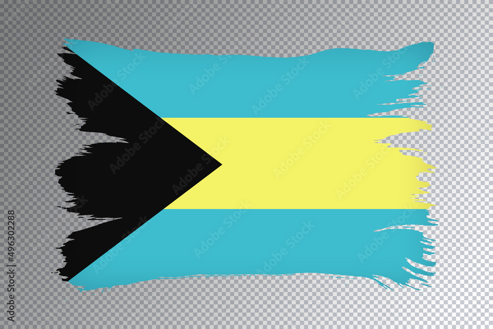 Bahamas flag brush stroke, national flag Stock Illustration | Adobe Stock