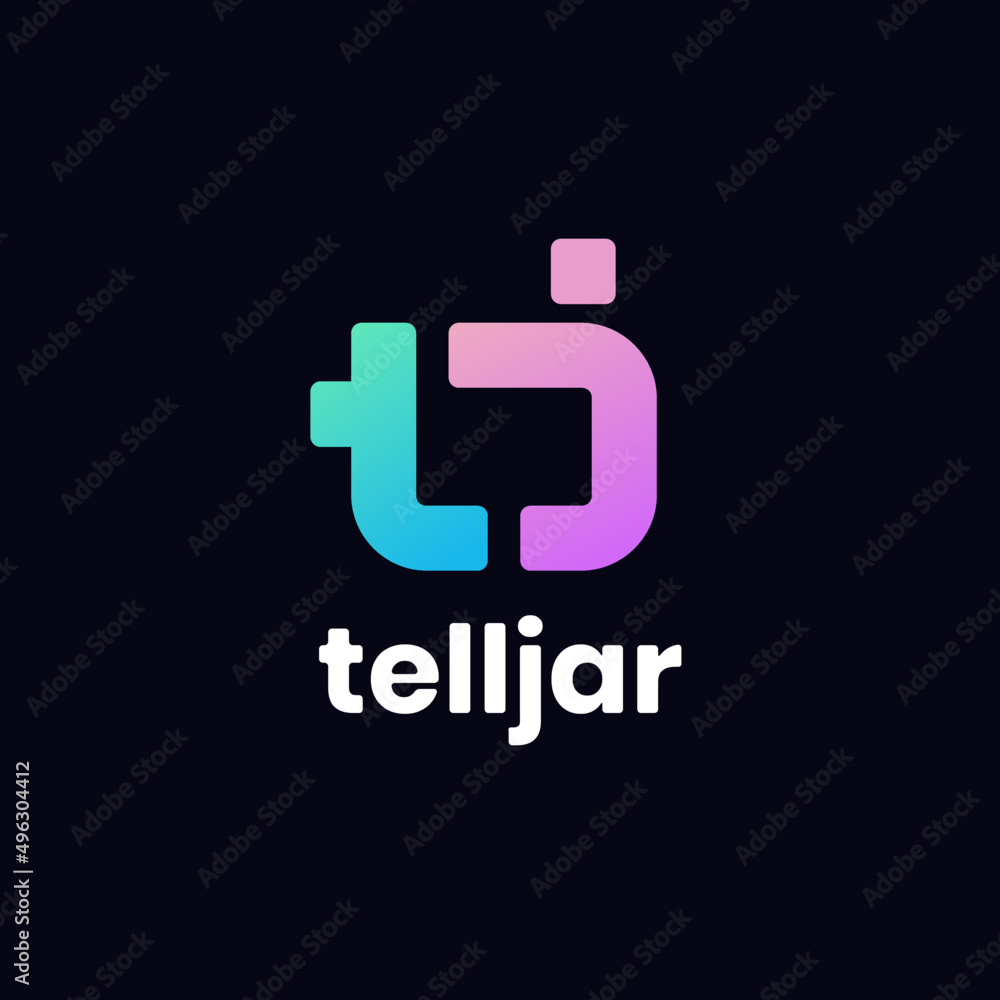 Letter TJ logo vector. T and J letters connect geometric logo design ...