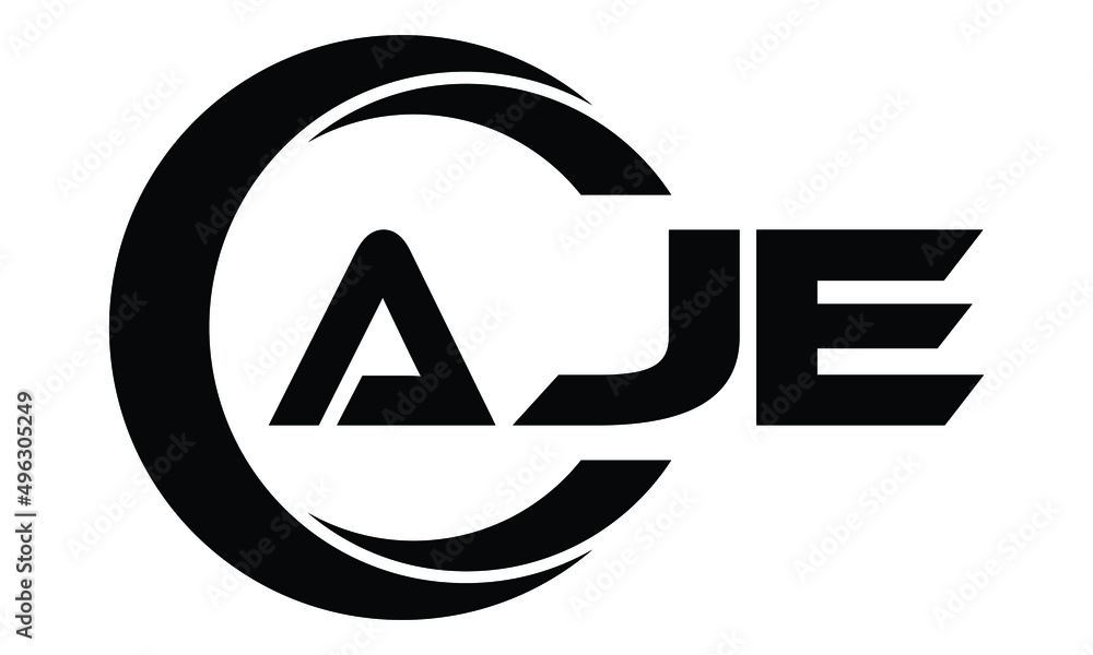 AJE swoosh logo design vector template | monogram logo | abstract logo ...